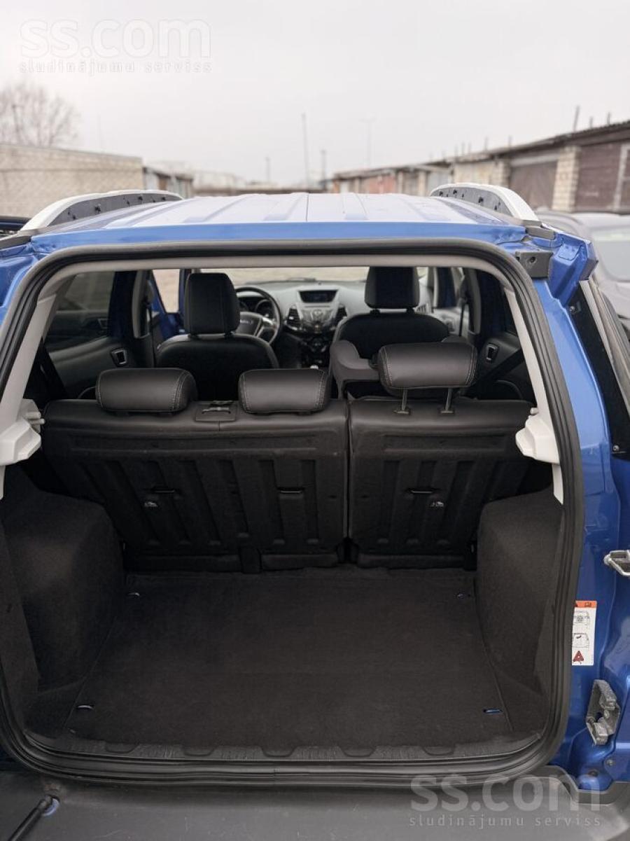 Blue Ford EcoSport 2016 in Liepaja, with an engine capacity of 1.00 L and mileage of 124 thousand km for 5700 €, photo 7 on AUTOMOTO.COM.LV
