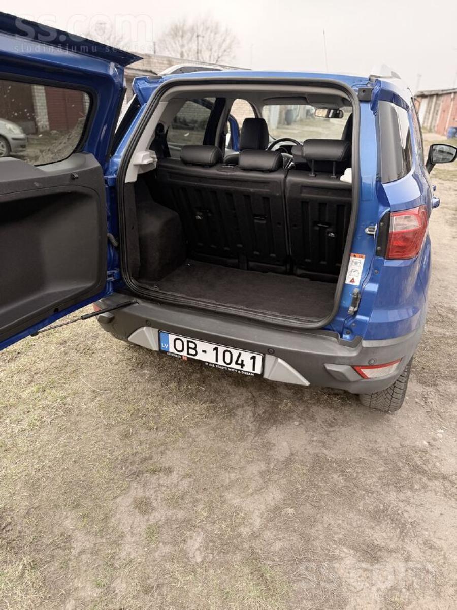 Blue Ford EcoSport 2016 in Liepaja, with an engine capacity of 1.00 L and mileage of 124 thousand km for 5700 €, photo 8 on AUTOMOTO.COM.LV