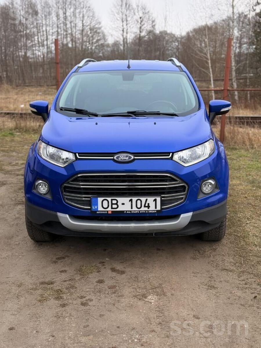 Zils Ford EcoSport 2016 Liepāja, ar dzinēja tilpumu 1.00 L un nobraukumu 124 tūkst. km par 5700 €, foto 1 vietnē AUTOMOTO.COM.LV