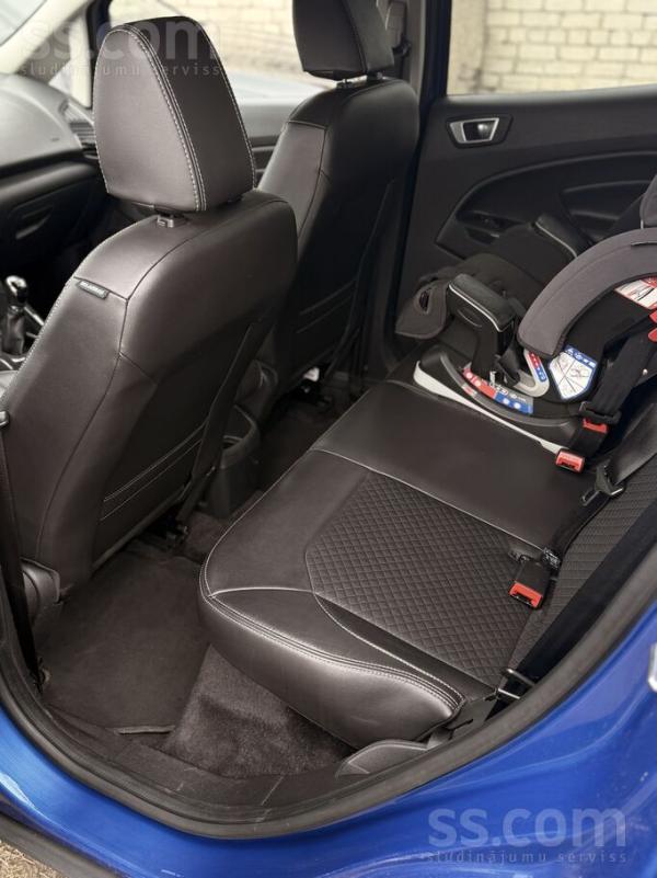 Blue Ford EcoSport 2016 in Liepaja, with an engine capacity of 1.00 L and mileage of 124 thousand km for 5750 €, photo 9 on AUTOMOTO.COM.LV