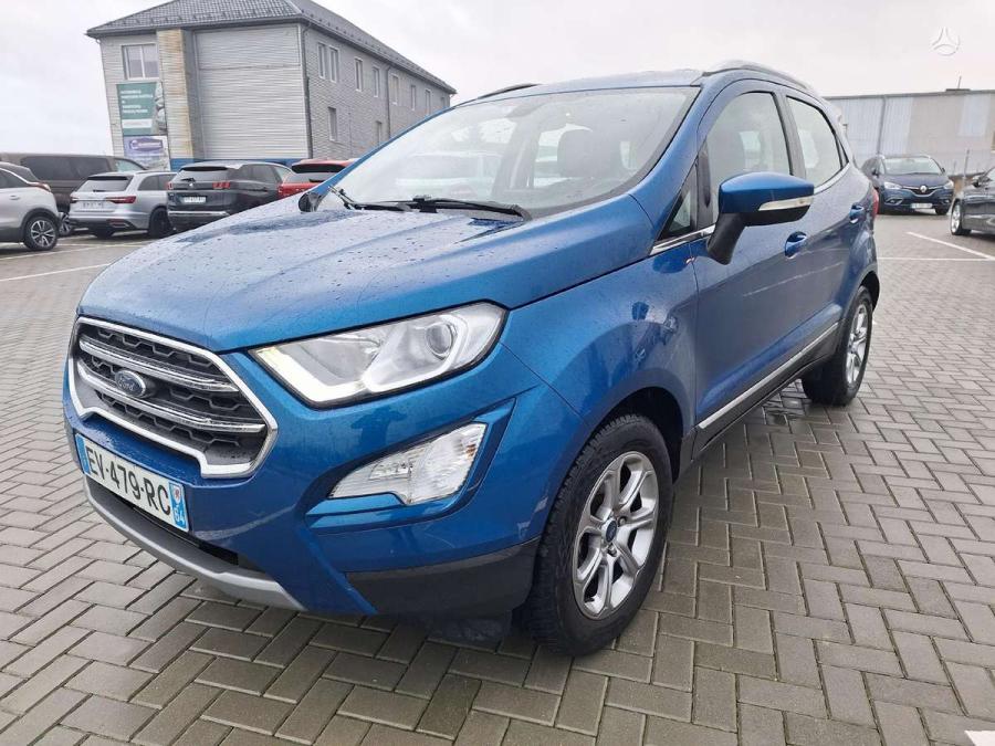 Blue Ford EcoSport 2018 in Taurage, with an engine capacity of 1.00 L and mileage of 120 thousand km for 7400 €, photo 3 on AUTOMOTO.COM.LV