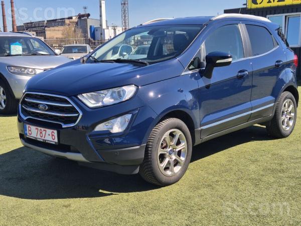 Zils Ford EcoSport 2018 Liepāja, ar dzinēja tilpumu 1.00 L un nobraukumu 89 tūkst. km par 8500 €, foto 1 vietnē AUTOMOTO.COM.LV