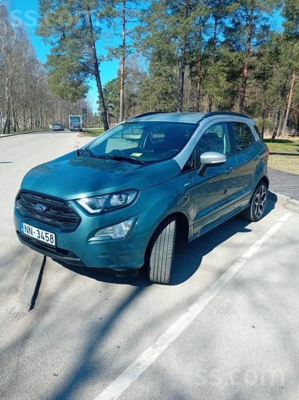 Blue Ford EcoSport 2019 in Riga, with an engine capacity of 1.00 L and mileage of 52 thousand km for 11200 €, photo 2 on AUTOMOTO.COM.LV