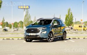 Blue Ford EcoSport 2019 in Riga, with an engine capacity of 1.00 L and mileage of 55 thousand km for 11990 €, photo  on AUTOMOTO.COM.LV