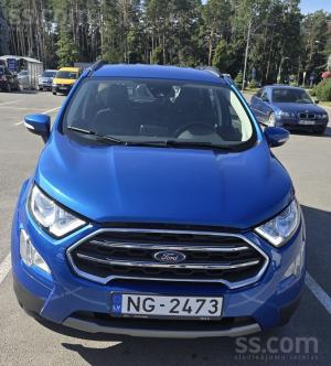 Zils Ford EcoSport 2022 Rīga, ar dzinēja tilpumu 1.00 L un nobraukumu 24 tūkst. km par 15600 €, foto  vietnē AUTOMOTO.COM.LV