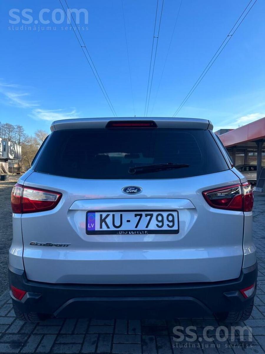 Grey Ford EcoSport 2016 in Riga, with an engine capacity of 1.50 L and mileage of 111 thousand km for 6100 €, photo 1 on AUTOMOTO.COM.LV