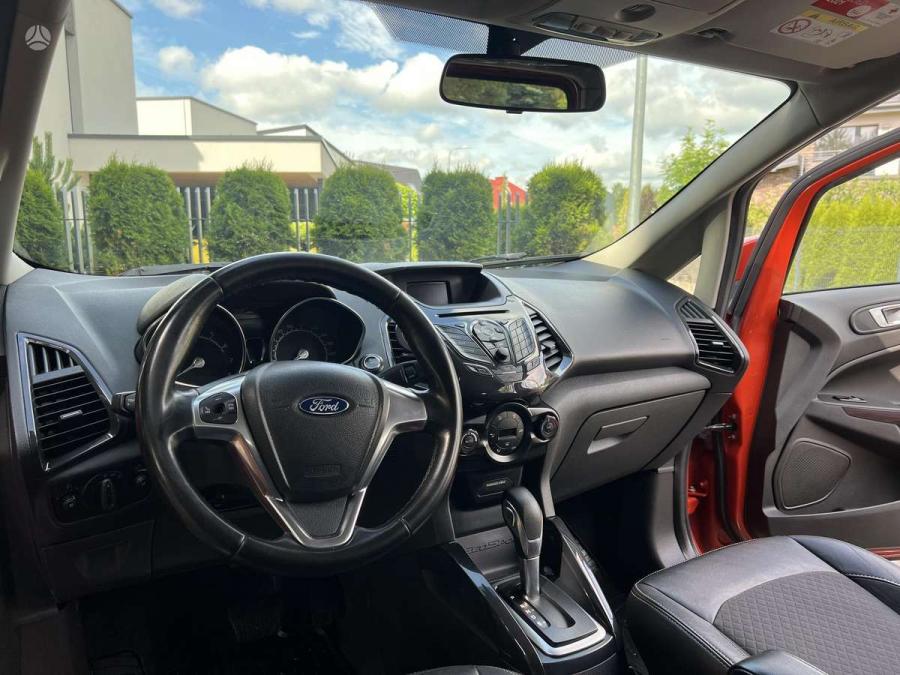 Oranžs Ford EcoSport 2015 Viļņa, ar dzinēja tilpumu 1.50 L un nobraukumu 159 tūkst. km par 6450 €, foto 30 vietnē AUTOMOTO.COM.LV
