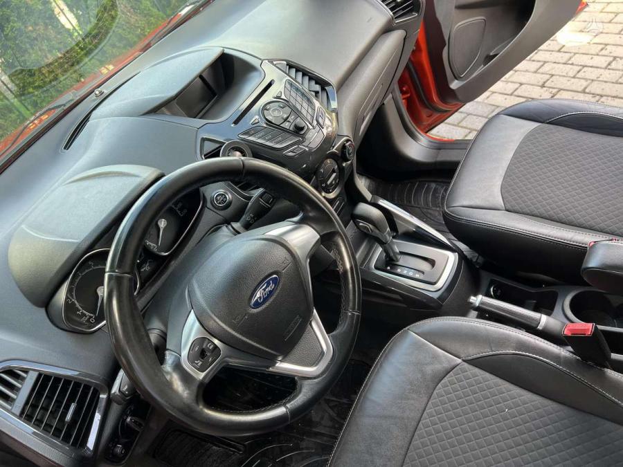 Oranžs Ford EcoSport 2015 Viļņa, ar dzinēja tilpumu 1.50 L un nobraukumu 159 tūkst. km par 6450 €, foto 35 vietnē AUTOMOTO.COM.LV