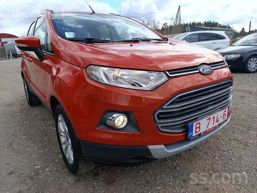 Orange Ford EcoSport 2016 in Valmiera, with an engine capacity of 1.00 L and mileage of 125 thousand km for 6990 €, photo 6 on AUTOMOTO.COM.LV