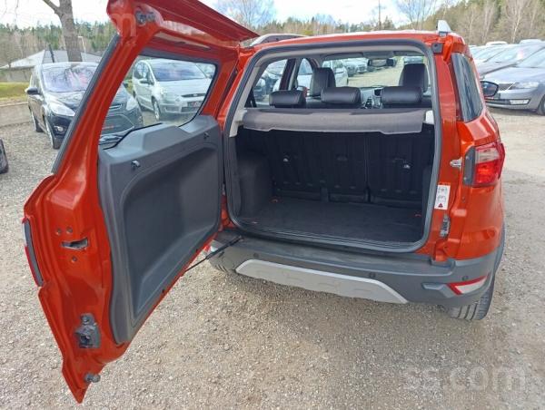 Orange Ford EcoSport 2016 in Valmiera, with an engine capacity of 1.00 L and mileage of 125 thousand km for 6990 €, photo 10 on AUTOMOTO.COM.LV