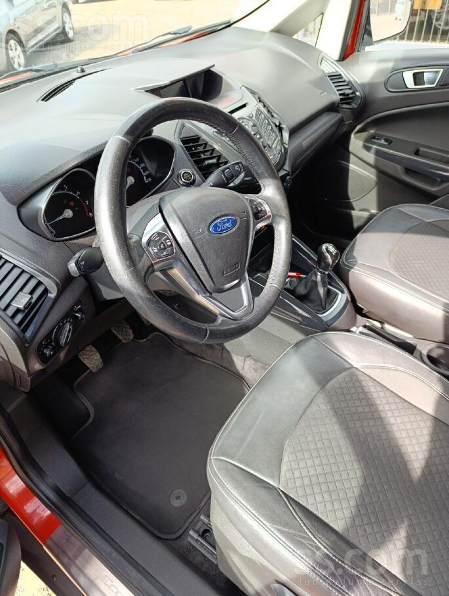 Orange Ford EcoSport 2016 in Valmiera, with an engine capacity of 1.00 L and mileage of 125 thousand km for 6990 €, photo 15 on AUTOMOTO.COM.LV