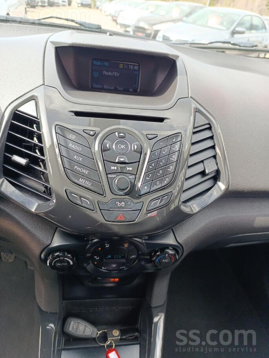 Orange Ford EcoSport 2016 in Valmiera, with an engine capacity of 1.00 L and mileage of 125 thousand km for 6990 €, photo 18 on AUTOMOTO.COM.LV