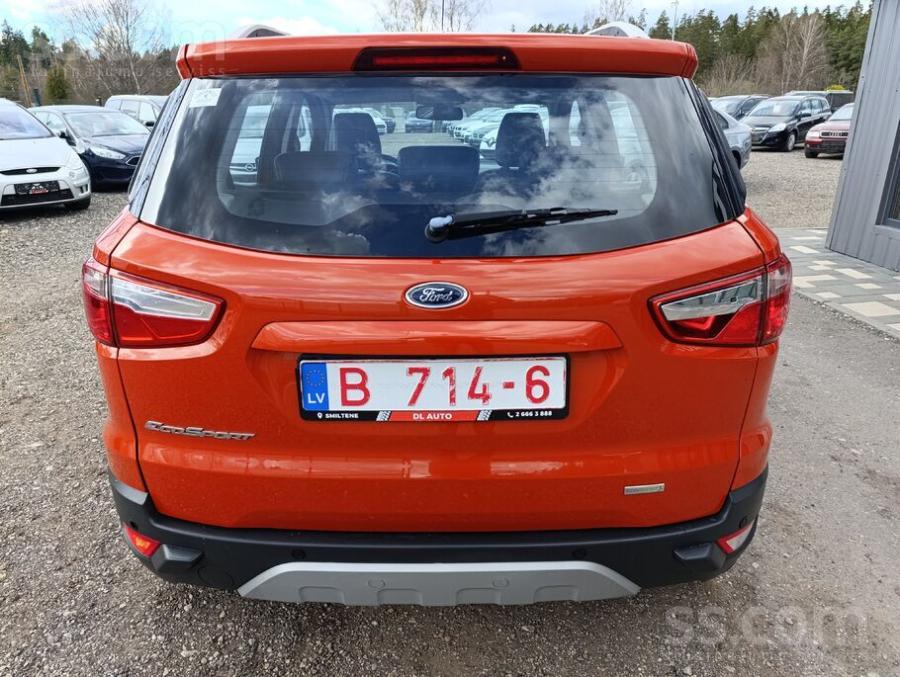 Oranžs Ford EcoSport 2016 Valmiera, ar dzinēja tilpumu 1.00 L un nobraukumu 125 tūkst. km par 6990 €, foto 5 vietnē AUTOMOTO.COM.LV