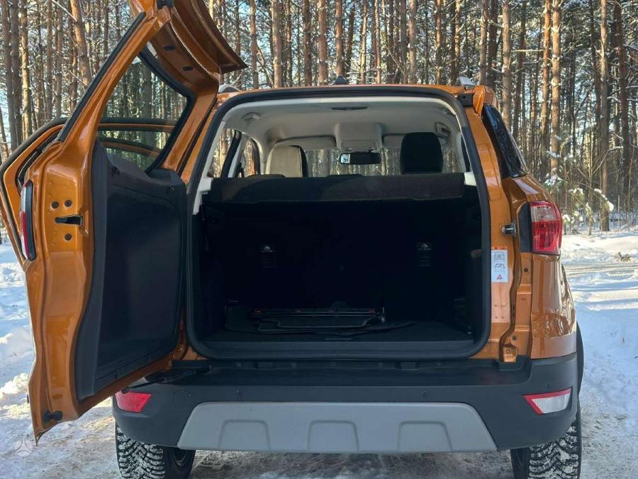 Orange Ford EcoSport 2018 in Vilnius, with an engine capacity of 1.00 L and mileage of 190 thousand km for 6900 €, photo 18 on AUTOMOTO.COM.LV