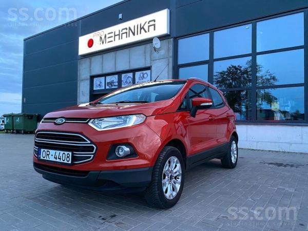 Orange Ford EcoSport 2014 in Cesis, with an engine capacity of 1.00 L and mileage of 134 thousand km for 7299 €, photo 1 on AUTOMOTO.COM.LV