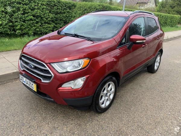 Red Ford EcoSport 2020 in Utena, with an engine capacity of 1.00 L and mileage of 90 thousand km for 8990 €, photo 1 on AUTOMOTO.COM.LV