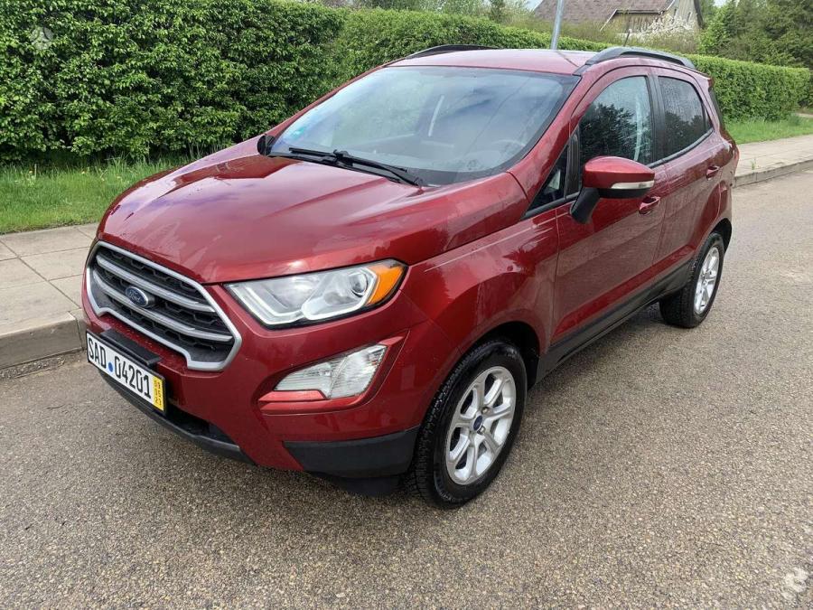 Red Ford EcoSport 2020 in Utena, with an engine capacity of 1.00 L and mileage of 90 thousand km for 8990 €, photo 1 on AUTOMOTO.COM.LV