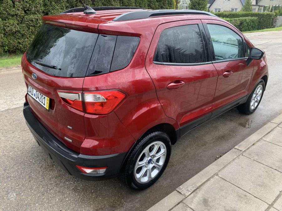 Red Ford EcoSport 2020 in Utena, with an engine capacity of 1.00 L and mileage of 90 thousand km for 8990 €, photo 5 on AUTOMOTO.COM.LV