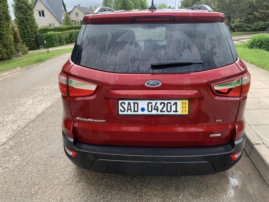 Red Ford EcoSport 2020 in Utena, with an engine capacity of 1.00 L and mileage of 90 thousand km for 8990 €, photo 6 on AUTOMOTO.COM.LV