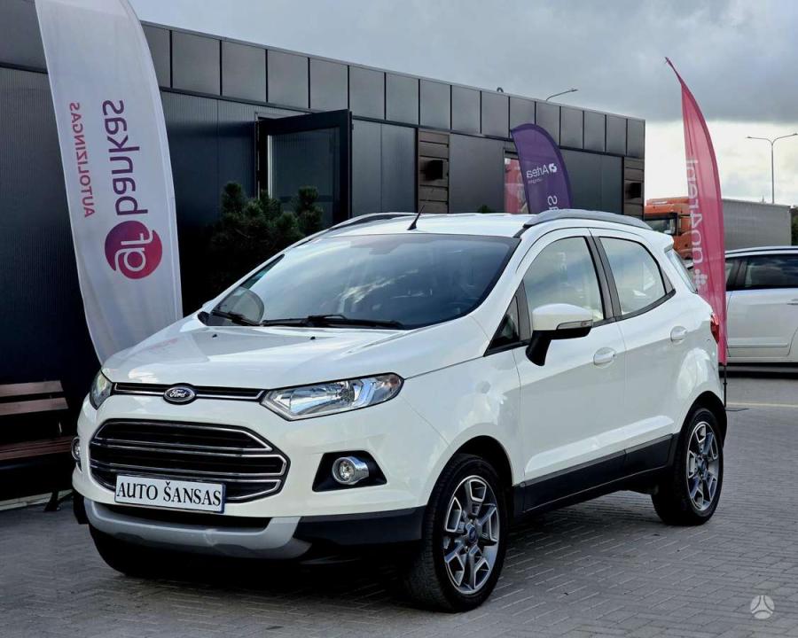 White Ford EcoSport 2016 in Taurage, with an engine capacity of 1.00 L and mileage of 94 thousand km for 4350 €, photo 1 on AUTOMOTO.COM.LV