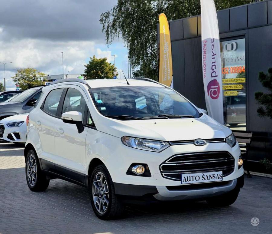 White Ford EcoSport 2016 in Taurage, with an engine capacity of 1.00 L and mileage of 94 thousand km for 4350 €, photo 3 on AUTOMOTO.COM.LV