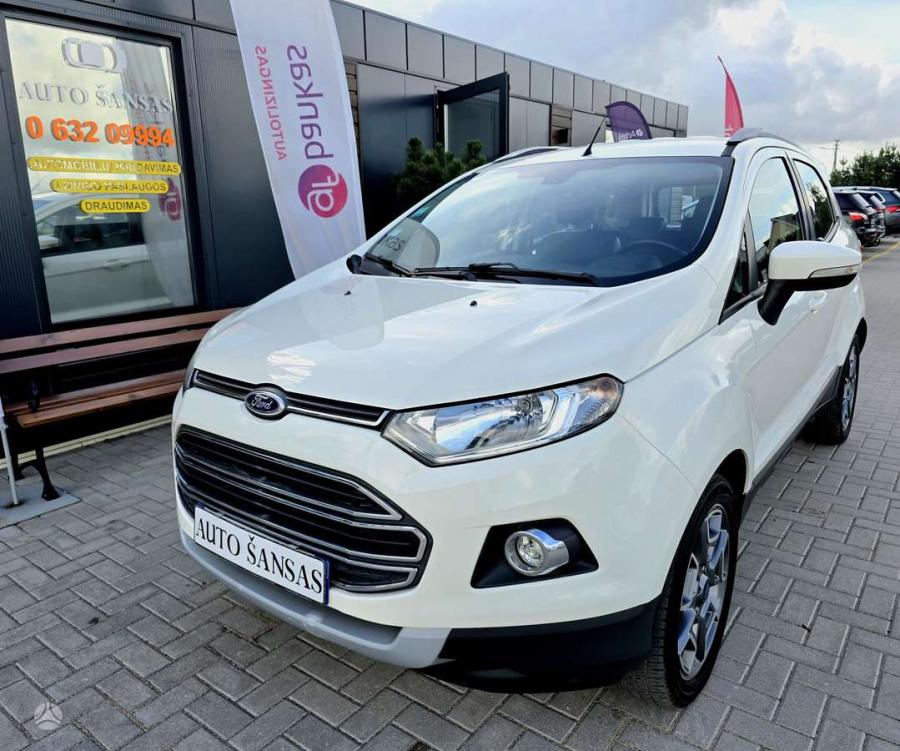 White Ford EcoSport 2016 in Taurage, with an engine capacity of 1.00 L and mileage of 94 thousand km for 4350 €, photo 12 on AUTOMOTO.COM.LV