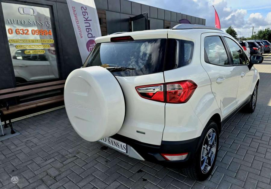 White Ford EcoSport 2016 in Taurage, with an engine capacity of 1.00 L and mileage of 94 thousand km for 4350 €, photo 13 on AUTOMOTO.COM.LV