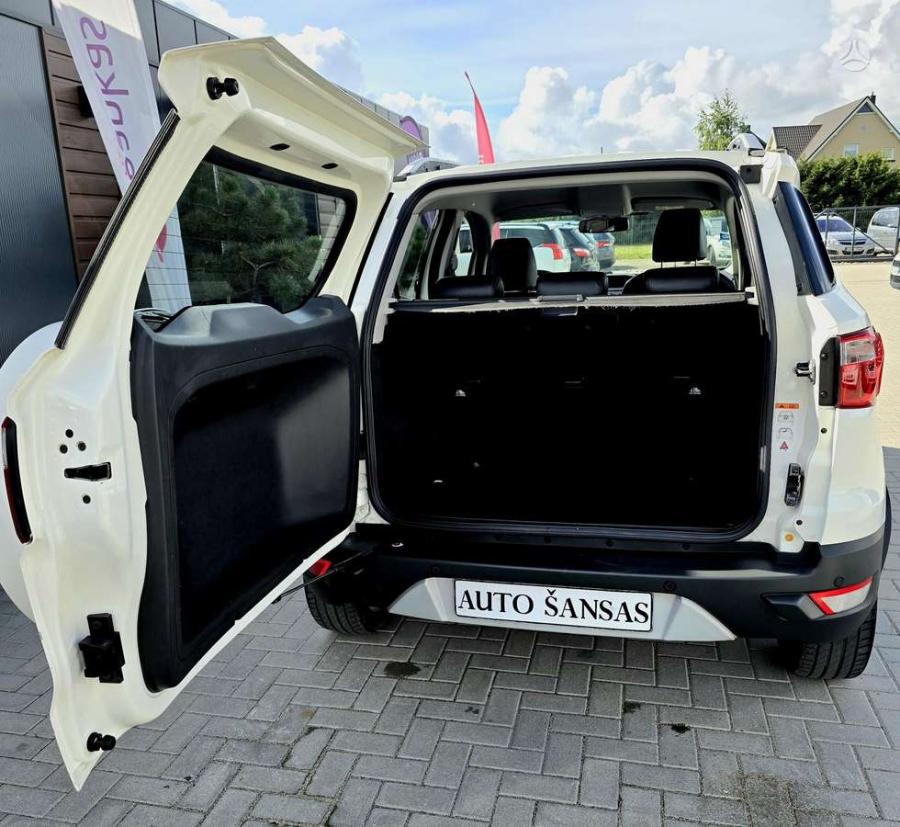 White Ford EcoSport 2016 in Taurage, with an engine capacity of 1.00 L and mileage of 94 thousand km for 4350 €, photo 32 on AUTOMOTO.COM.LV