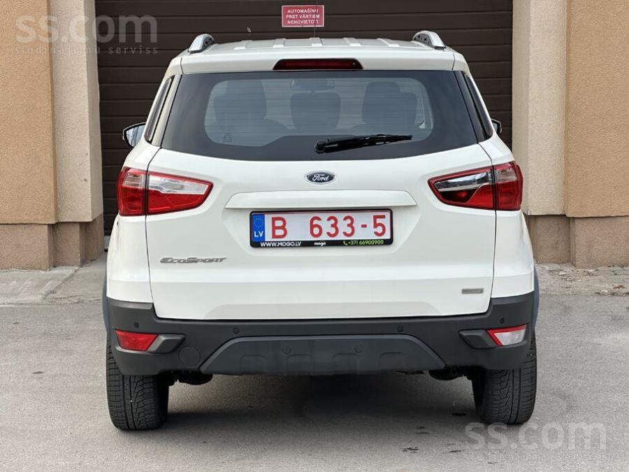 White Ford EcoSport 2017 in Ogre, with an engine capacity of 1.40 L and mileage of 77 thousand km for 7799 €, photo 5 on AUTOMOTO.COM.LV
