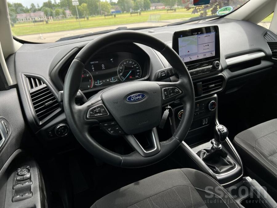 White Ford EcoSport 2019 in Riga, with an engine capacity of 1.00 L and mileage of 93 thousand km for 8900 €, photo 8 on AUTOMOTO.COM.LV