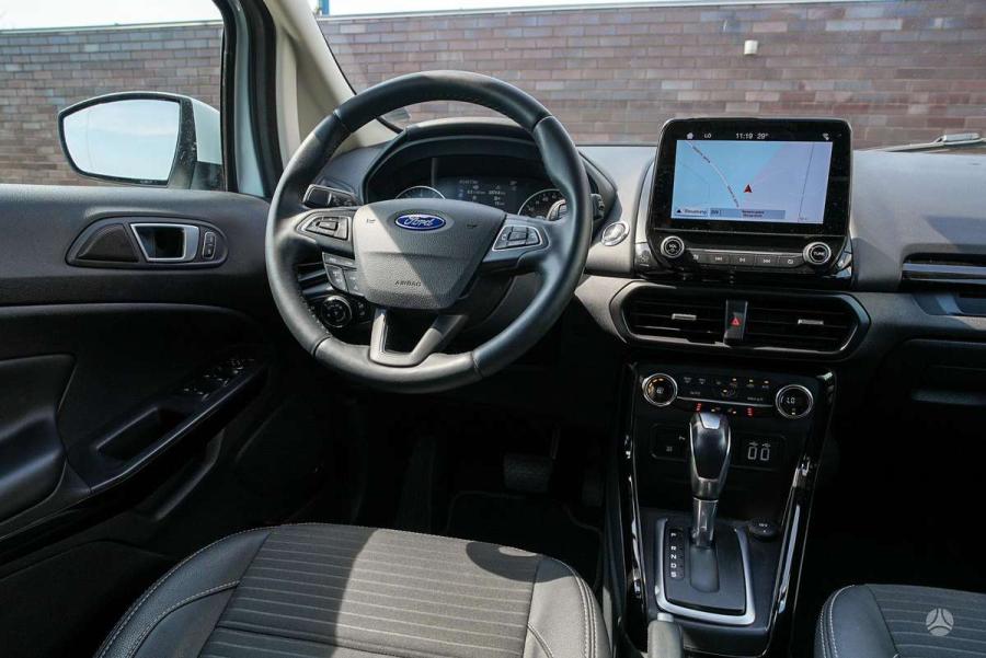 White Ford EcoSport 2019 in Marijampole, with an engine capacity of 1.00 L and mileage of 45 thousand km for 11550 €, photo 18 on AUTOMOTO.COM.LV