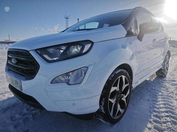 White Ford EcoSport 2018 in Panevezys, with an engine capacity of 1.00 L and mileage of 110 thousand km for 7600 €, photo 1 on AUTOMOTO.COM.LV
