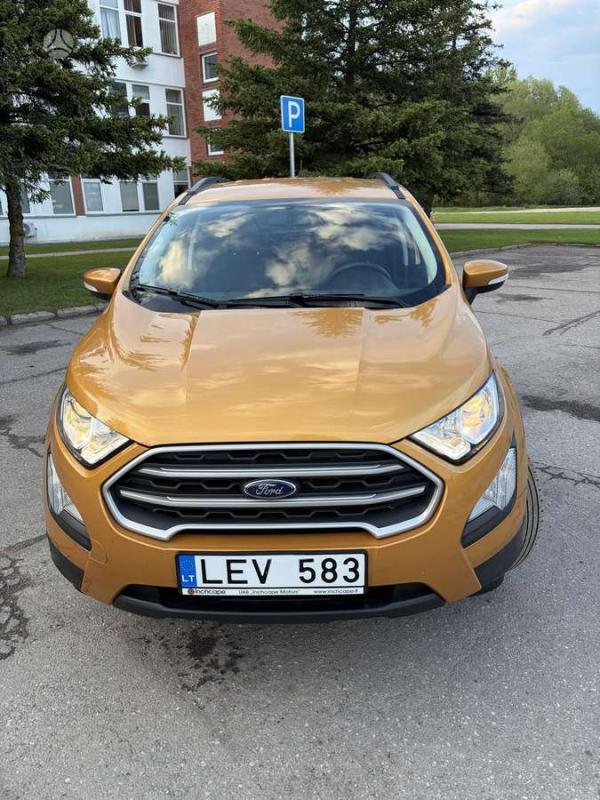 Dzeltens Ford EcoSport 2019 Kaišiadorys, ar dzinēja tilpumu 1.00 L un nobraukumu 63 tūkst. km par 9750 €, foto 1 vietnē AUTOMOTO.COM.LV