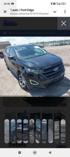 Melns Ford Edge 2015 Klaipėda, ar dzinēja tilpumu 2.72 L un nobraukumu 190 tūkst. km par 15000 €, foto 17 vietnē AUTOMOTO.COM.LV