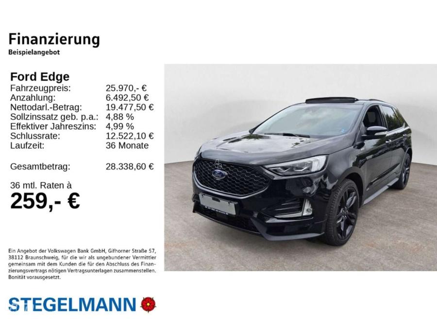 Black Ford Edge 2019 in Kaunas, with an engine capacity of 2.00 L and mileage of 67 thousand km for 28343 €, photo 2 on AUTOMOTO.COM.LV