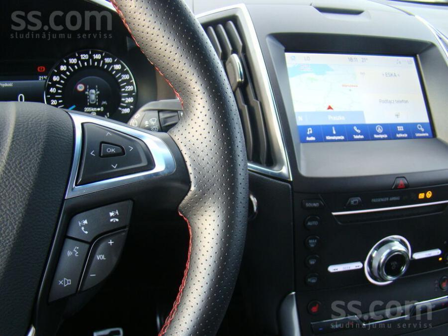 Black Ford Edge 2019 in Vilnius, with an engine capacity of 2.00 L and mileage of 92 thousand km for 21500 €, photo 22 on AUTOMOTO.COM.LV