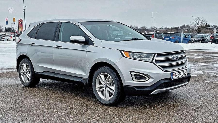 Grey Ford Edge 2016 in Vilnius, with an engine capacity of 2.00 L and mileage of 141 thousand km for 13300 €, photo 9 on AUTOMOTO.COM.LV