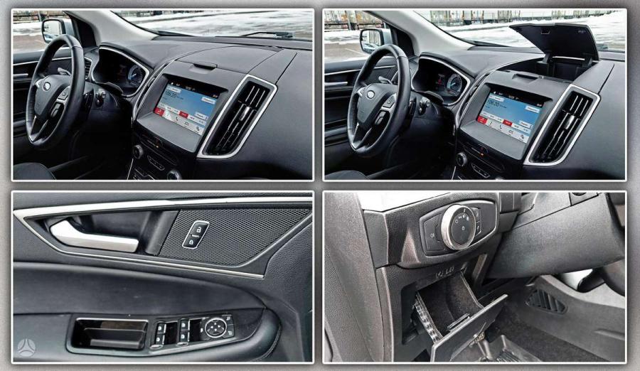 Grey Ford Edge 2016 in Vilnius, with an engine capacity of 2.00 L and mileage of 141 thousand km for 13300 €, photo 29 on AUTOMOTO.COM.LV