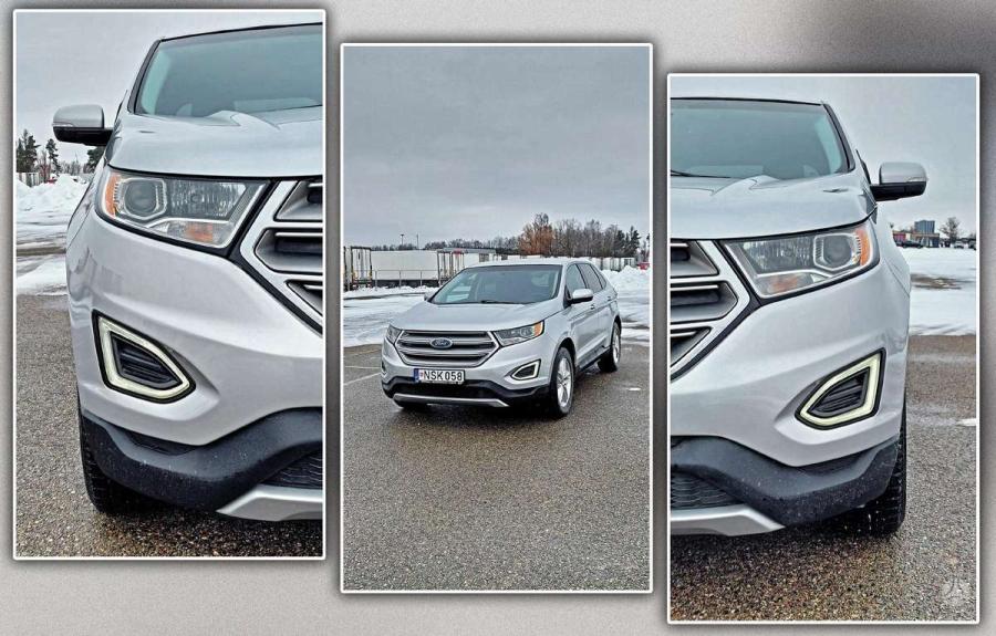 Grey Ford Edge 2016 in Vilnius, with an engine capacity of 2.00 L and mileage of 141 thousand km for 13300 €, photo 36 on AUTOMOTO.COM.LV