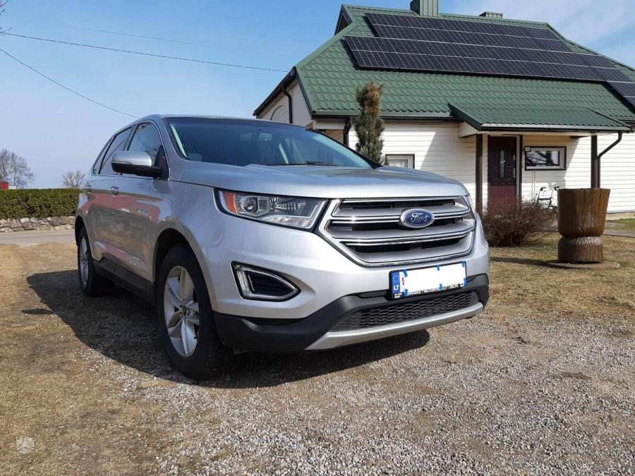 Grey Ford Edge 2016 in Ignalina, with an engine capacity of 2.00 L and mileage of 143 thousand km for 12800 €, photo 1 on AUTOMOTO.COM.LV