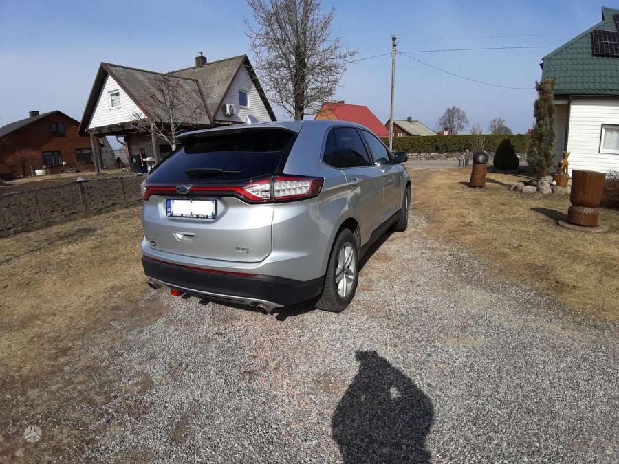 Grey Ford Edge 2016 in Ignalina, with an engine capacity of 2.00 L and mileage of 143 thousand km for 12800 €, photo 6 on AUTOMOTO.COM.LV