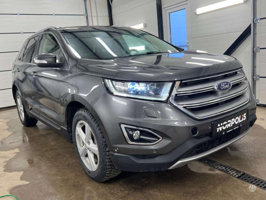 Pelēks Ford Edge 2017 Viļņa, ar dzinēja tilpumu 2.00 L un nobraukumu 386 tūkst. km par 8699 €, foto 4 vietnē AUTOMOTO.COM.LV
