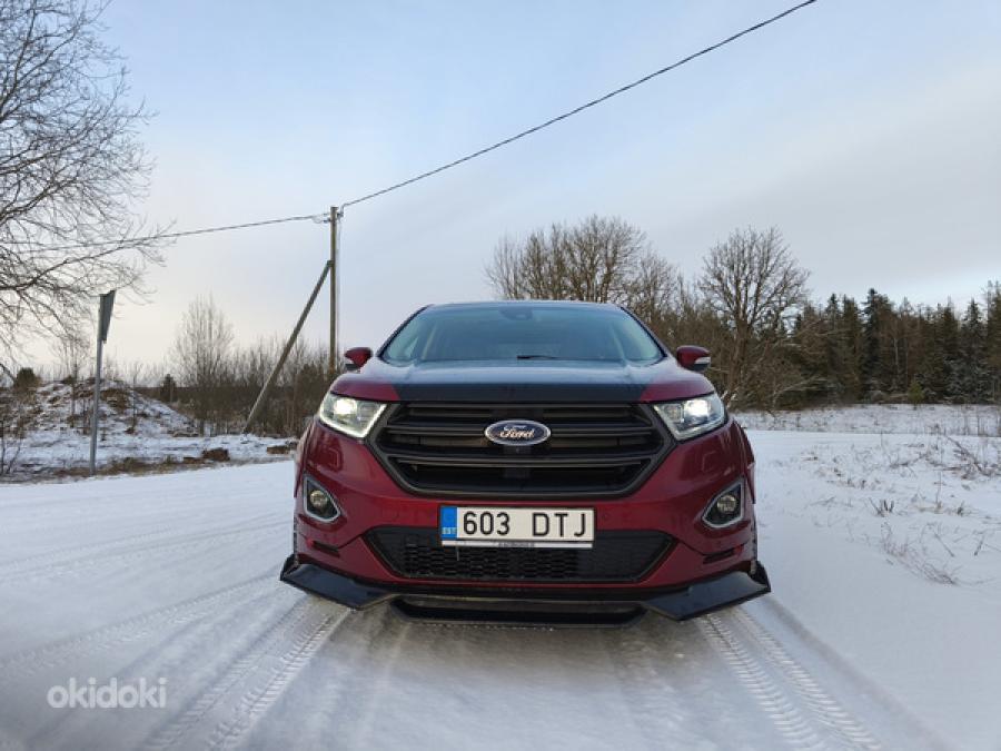 Sarkans Ford Edge 2016 Tallina, ar dzinēja tilpumu 2.00 L un nobraukumu 161 tūkst. km par 19499 €, foto 3 vietnē AUTOMOTO.COM.LV