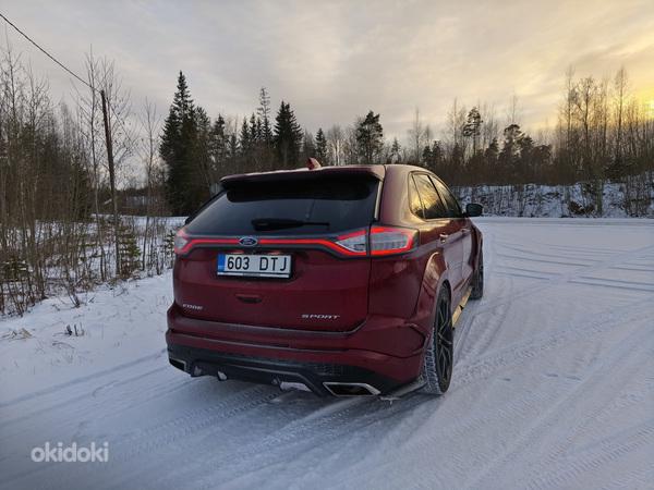Red Ford Edge 2016 in Tallinn, with an engine capacity of 2.00 L and mileage of 161 thousand km for 19499 €, photo 5 on AUTOMOTO.COM.LV