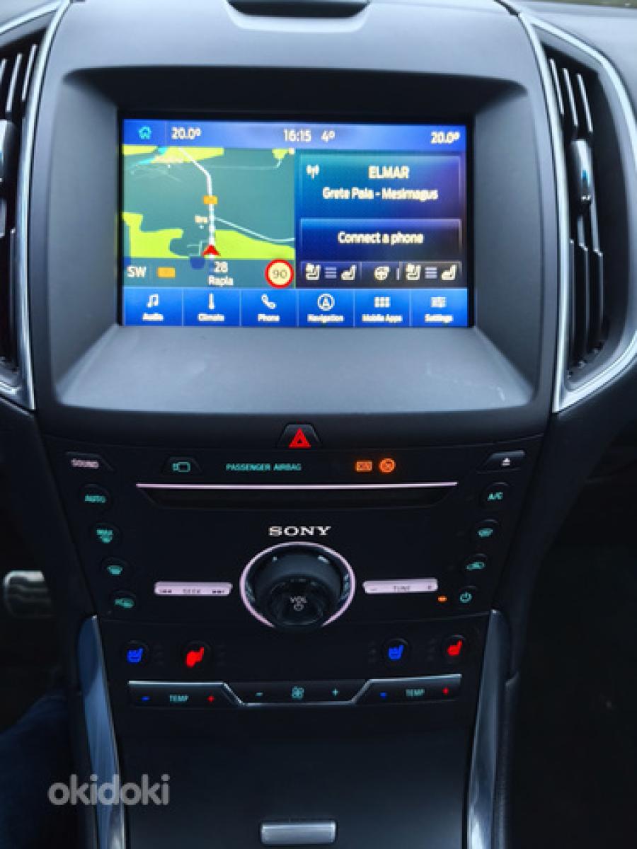 Sarkans Ford Edge 2016 Tallina, ar dzinēja tilpumu 2.00 L un nobraukumu 161 tūkst. km par 19499 €, foto 7 vietnē AUTOMOTO.COM.LV