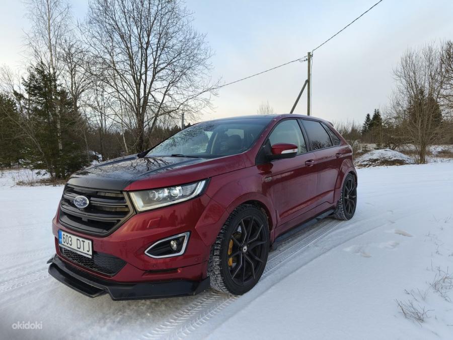 Sarkans Ford Edge 2016 Tallina, ar dzinēja tilpumu 2.00 L un nobraukumu 161 tūkst. km par 19499 €, foto 15 vietnē AUTOMOTO.COM.LV
