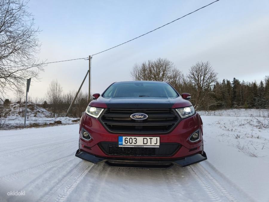 Sarkans Ford Edge 2016 Tallina, ar dzinēja tilpumu 2.00 L un nobraukumu 161 tūkst. km par 19499 €, foto 16 vietnē AUTOMOTO.COM.LV