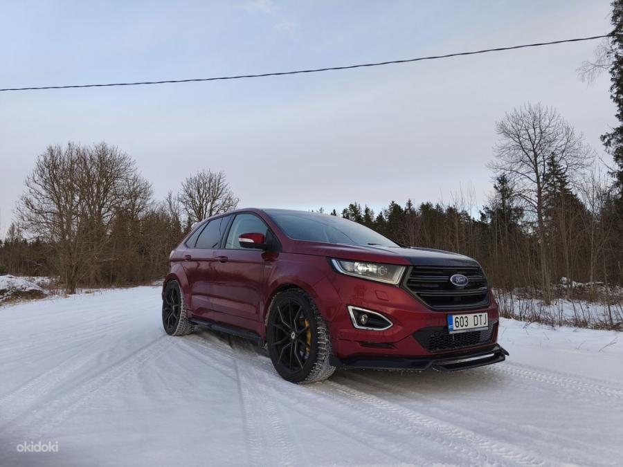Sarkans Ford Edge 2016 Tallina, ar dzinēja tilpumu 2.00 L un nobraukumu 161 tūkst. km par 19499 €, foto 17 vietnē AUTOMOTO.COM.LV