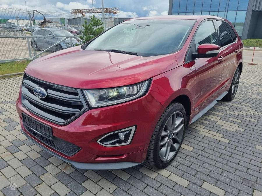 Sarkans Ford Edge 2018 Šauļi, ar dzinēja tilpumu 2.00 L un nobraukumu 210 tūkst. km par 14200 €, foto 1 vietnē AUTOMOTO.COM.LV