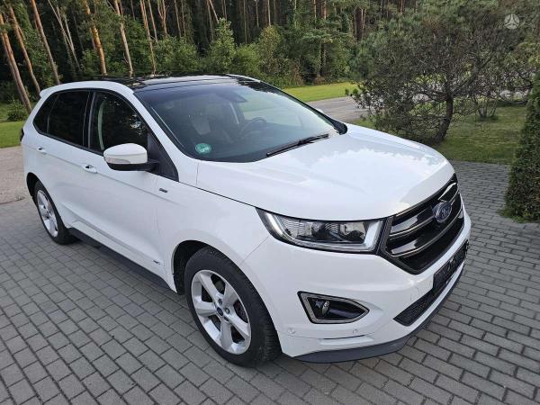 White Ford Edge 2018 in Ukmerge, with an engine capacity of 2.00 L and mileage of 244 thousand km for 13300 €, photo 1 on AUTOMOTO.COM.LV